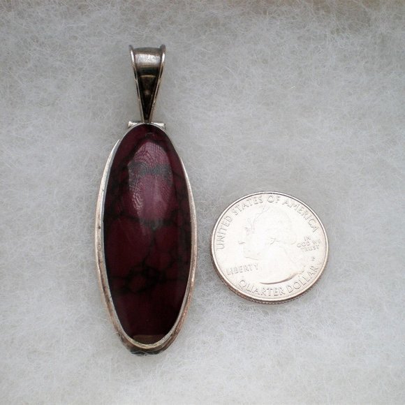 Jewelry | Large Vintage Mexico Sterling Silver 925 Dark Red Stone ...